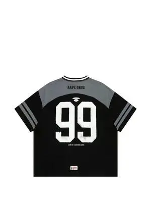 AAPE BY *A BATHING APE Logo-patch Panelled T-shirt