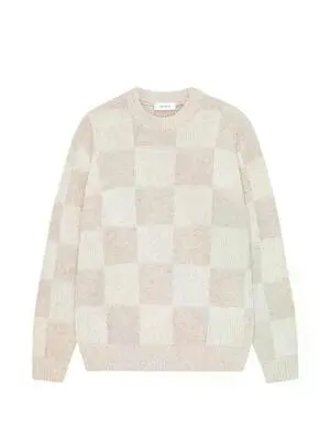 LES DEUX Check-knit Sweater - Neutrals