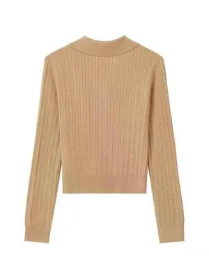 CHOCOOLATE Cable-knit Heart-patch Sweater