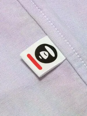 AAPE BY *A BATHING APE Moonface Logo-patch Button-down Shirt - Purple