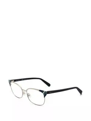 FERRAGAMO Geometric-frame Glasses - Blue