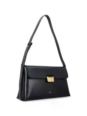 A.p.c. Simone Leather Shoulder Bag - Black