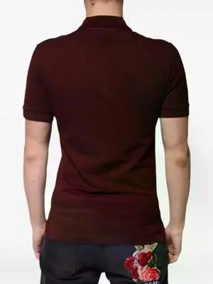 Dolce & Gabbana Leather-patch Cotton-piqué Polo Shirt