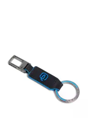PIQUADRO Carabiner Leather Keychain - Black