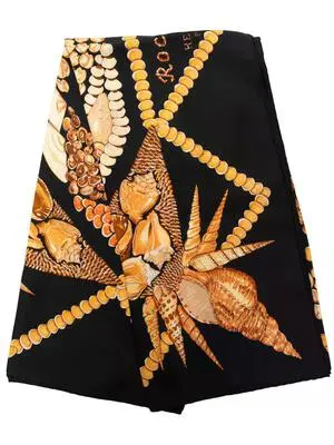 Hermès 2000-2026 Rocaille Silk Scarf 90 Scarves - Black