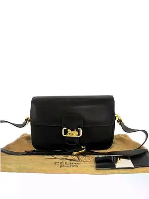 Celine 1970-1980 Leather Horse Carriage Shoulder Bag