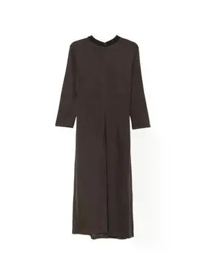 Peserico Ruched Three-quarter Sleeve Midi Dress