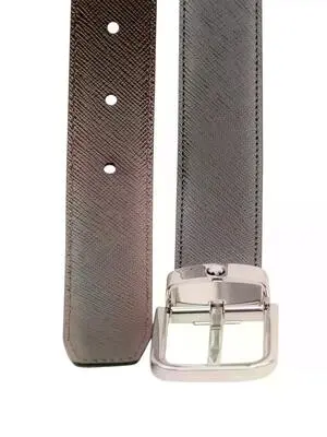 Montblanc Reversible Cross-grain Belt - Black