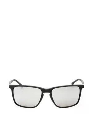BOSS Rectangle-frame Mirrored Sunglasses - Black