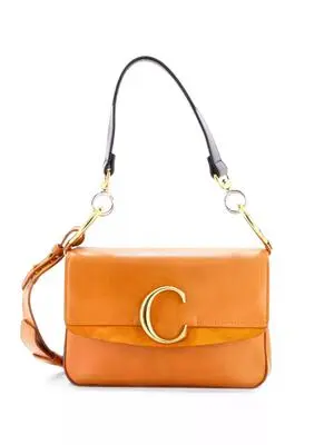 Chloé C Double Carry Bag Leather Small Crossbody Bag