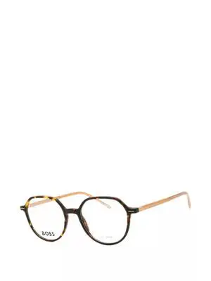 BOSS Tortoiseshell-effect Round-frame Glasses