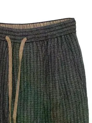 ZIGGY CHEN Drawstring Striped Trousers