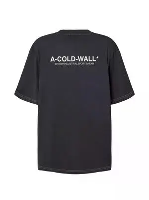 A-COLD-WALL* Logo-print Contrast-stitch T-shirt