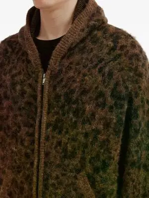 FIVE CM Leopard-pattern Zip-up Hoodie