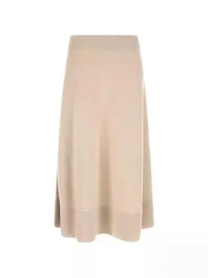 Agnona Knitted Flared Cashmere Midi Skirt