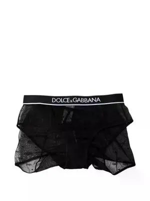 Dolce & Gabbana Lace-trimmed Mesh Briefs
