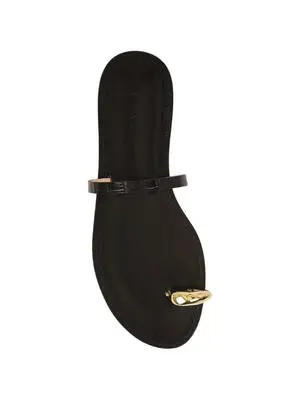 AMANU Kibera Croc-embossed Sandals