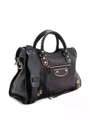 Balenciaga City Classic Metallic Edge Bag Leather Medium Satchel