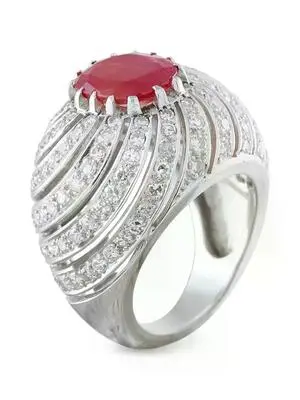 LB EXCLUSIVE Ruby And Diamond Ring - Silver
