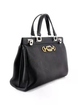 Gucci Zumi Top Handle Bag Leather Medium Satchel