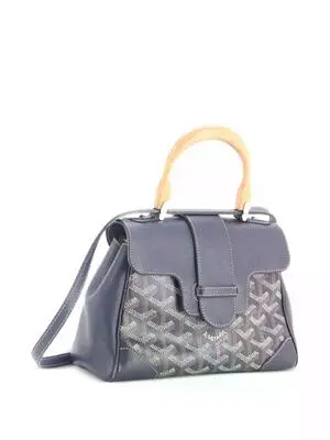 Goyard Saigon Top Handle Bag Coated Canvas With Leather Mini Shoulder Bag