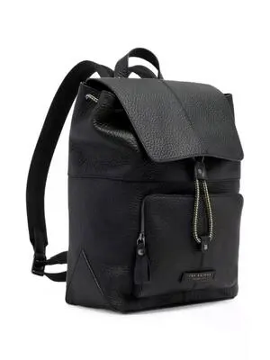 THE BRIDGE Pebbled Leather Flap Backpack