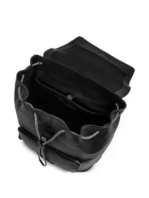 THE BRIDGE Pebbled Leather Flap Backpack