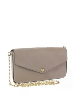 LOUIS VUITTON 2000-2026 Monogram Empreinte Pochette Felicie Crossbody Bag - Brown