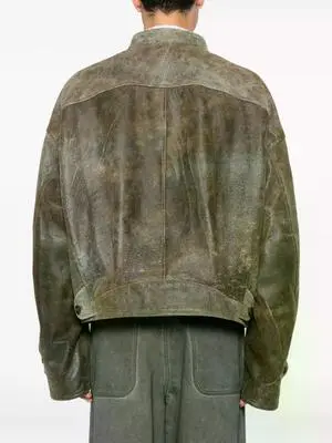ZIGGY CHEN Faded-effect Leather Jacket