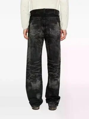 Mastercraft Union Faded Distressed-effect Jeans - Black