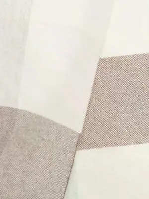 LARDINI Check-pattern Fringed Scarf