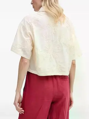 BENETTON Embroidered Cropped Shirt