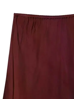 Vince Satin-finish Elasticated-waist Midi Skirt