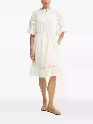 Marc O'polo Broderie-anglaise Ruffled Mini Dress - White
