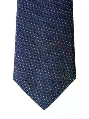 HACKETT  Two-tone Dot Silk Tie - Blue