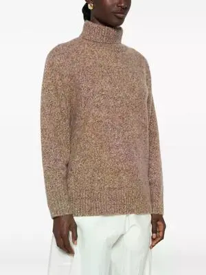 Soft Goat Marled Turtleneck Sweater