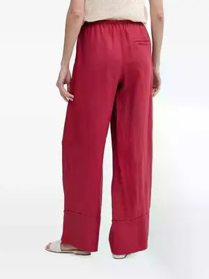 BENETTON Drawstring-waist Linen Trousers