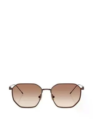 Brunello Cucinelli Geometric-frame Sunglasses - Brown