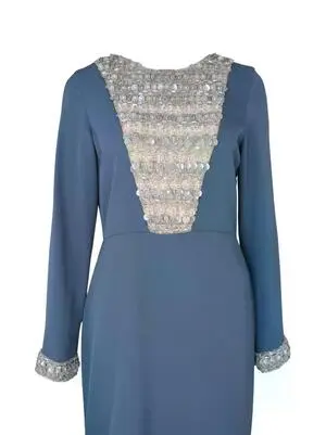 LOODYANA Sequin-embellished Long-sleeve Maxi Dress
