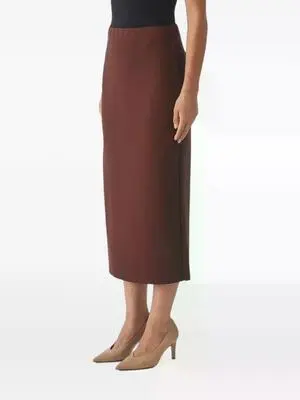 MEIMEIJ Elasticated-waistband Midi Skirt - Red
