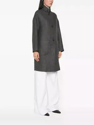 19.61 MILANO Button-up Funnel-neck Coat