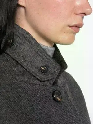 19.61 MILANO Button-up Funnel-neck Coat