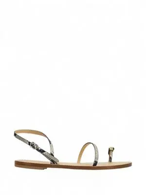 AMANU Nairobi Snakeskin-effect Sandals