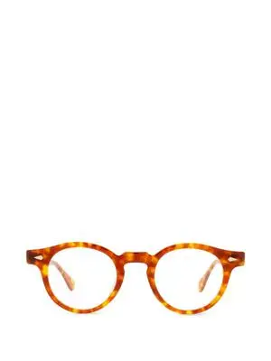JULIUS TART OPTICAL Harold Round-frame Glasses - Brown