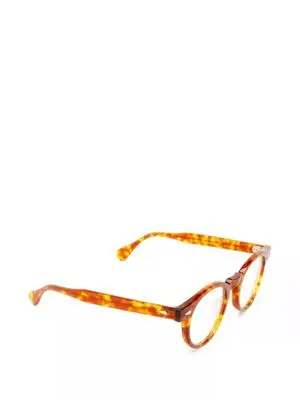 JULIUS TART OPTICAL Harold Round-frame Glasses - Brown