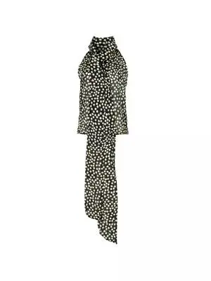 FRANCOISE PINTON - PARIS Polka Dot-print Halterneck Top