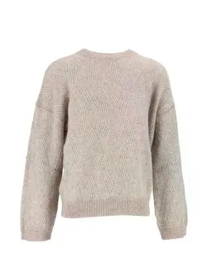 Peserico Sequin-embellished Cable-knit Sweater - Neutrals