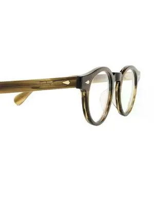 JULIUS TART OPTICAL Harold Round-frame Glasses - Brown