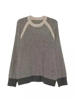 ZIGGY CHEN Raglan-sleeve Button-slit Sweater