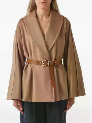 Max Mara Belted Shawl-collar Coat